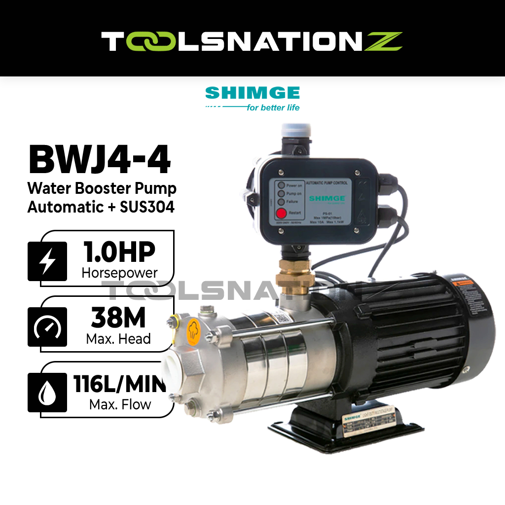 (Super Silent) SHIMGE BWJ-SERIES Automatic Water Booster Pump 0.5HP/0 ...