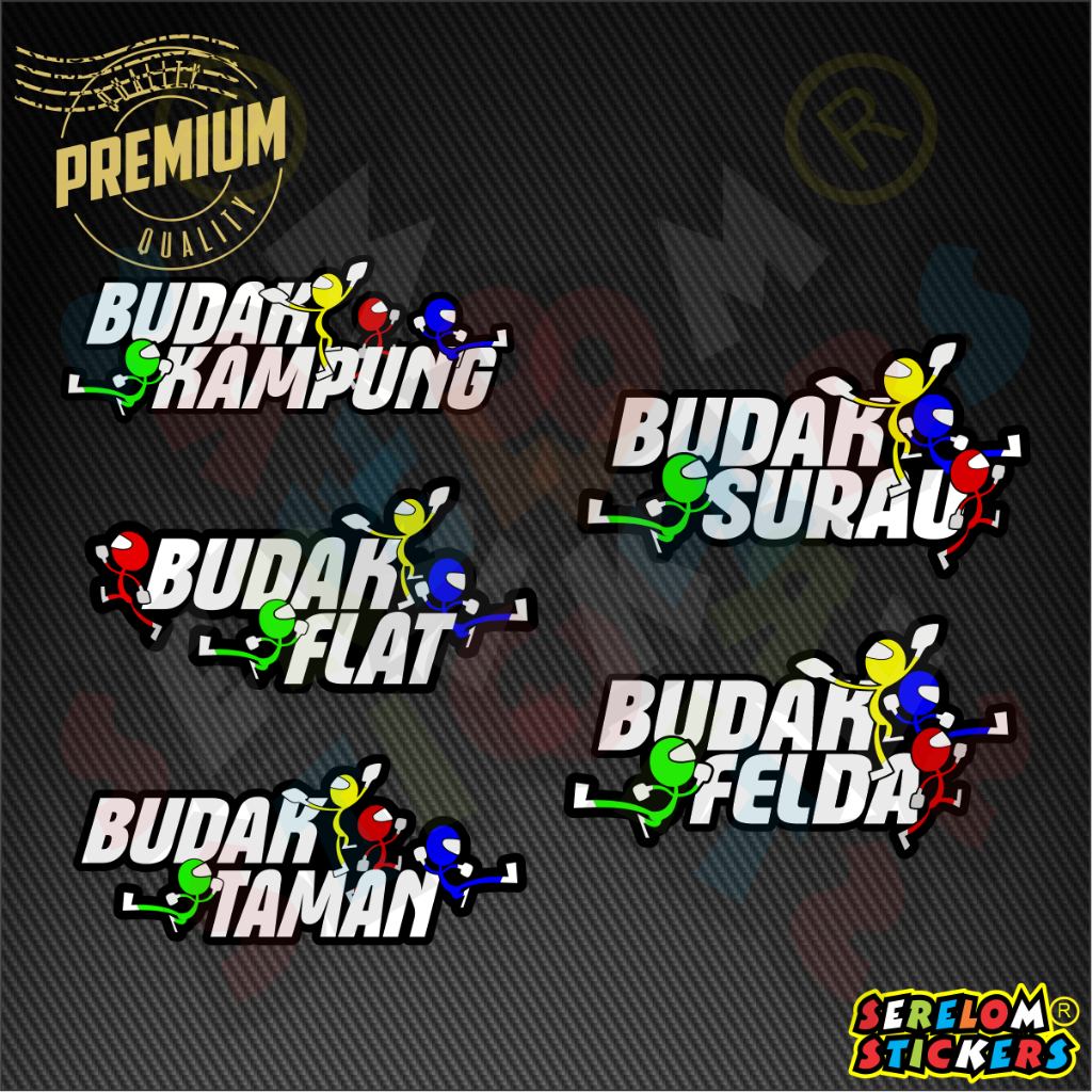 Sticker Kereta Helmet Motor Laptop Budak Kampung Flat Taman Felda Surau ...