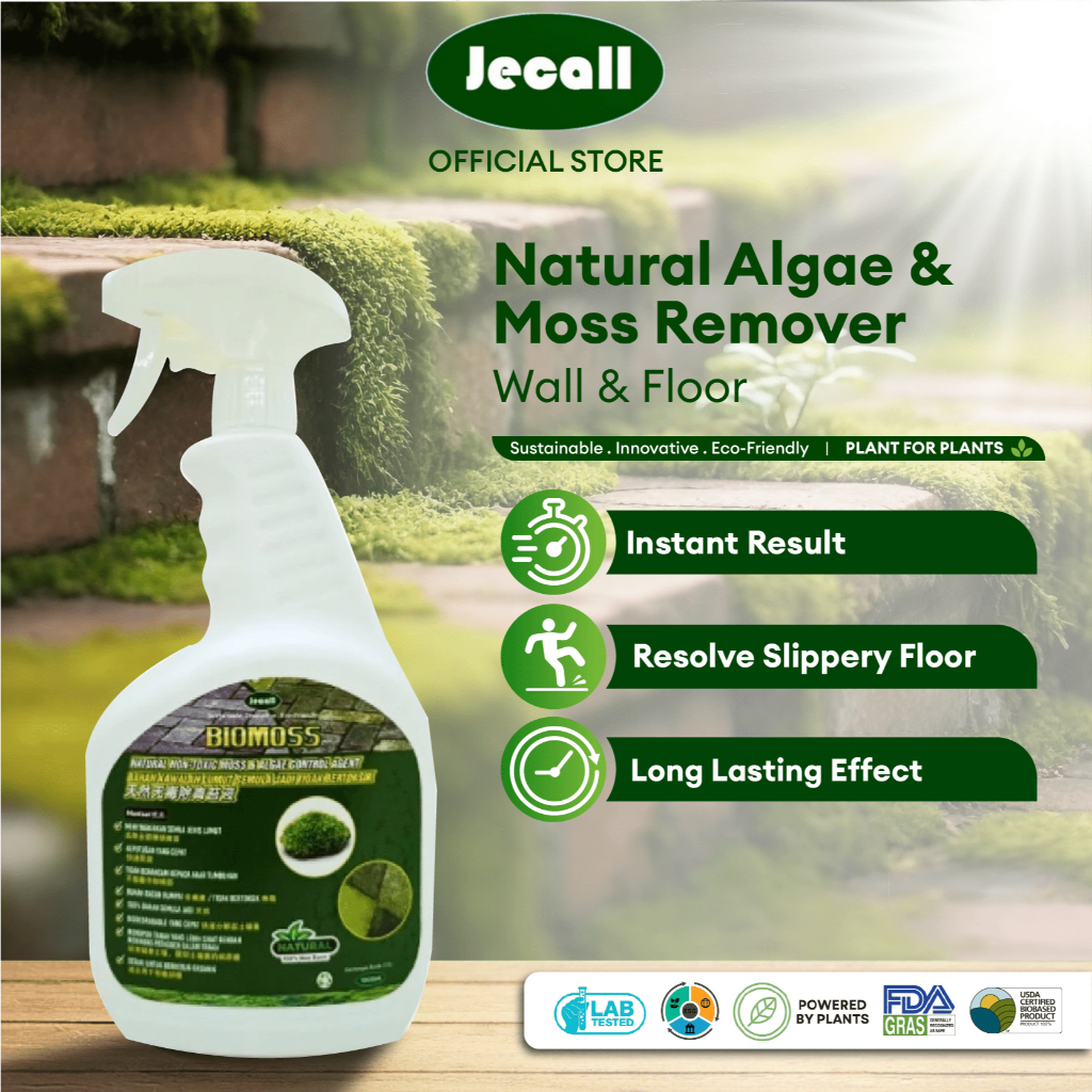 Jecall-Bio BIOMOSS 1L | Semburan Lumut | Algae Moss Removal Spray ...