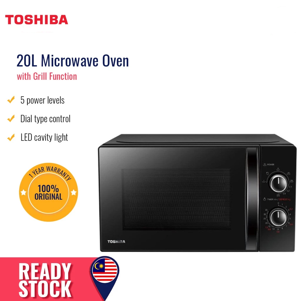 Toshiba Microwave Oven Grill MW-MG20P(BK) 20L | Shopee Malaysia