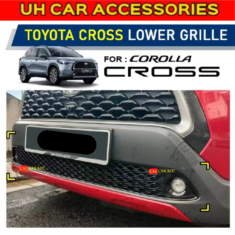 Toyota Corolla Cross Front Lower Grille With Painted Gloss Black ...