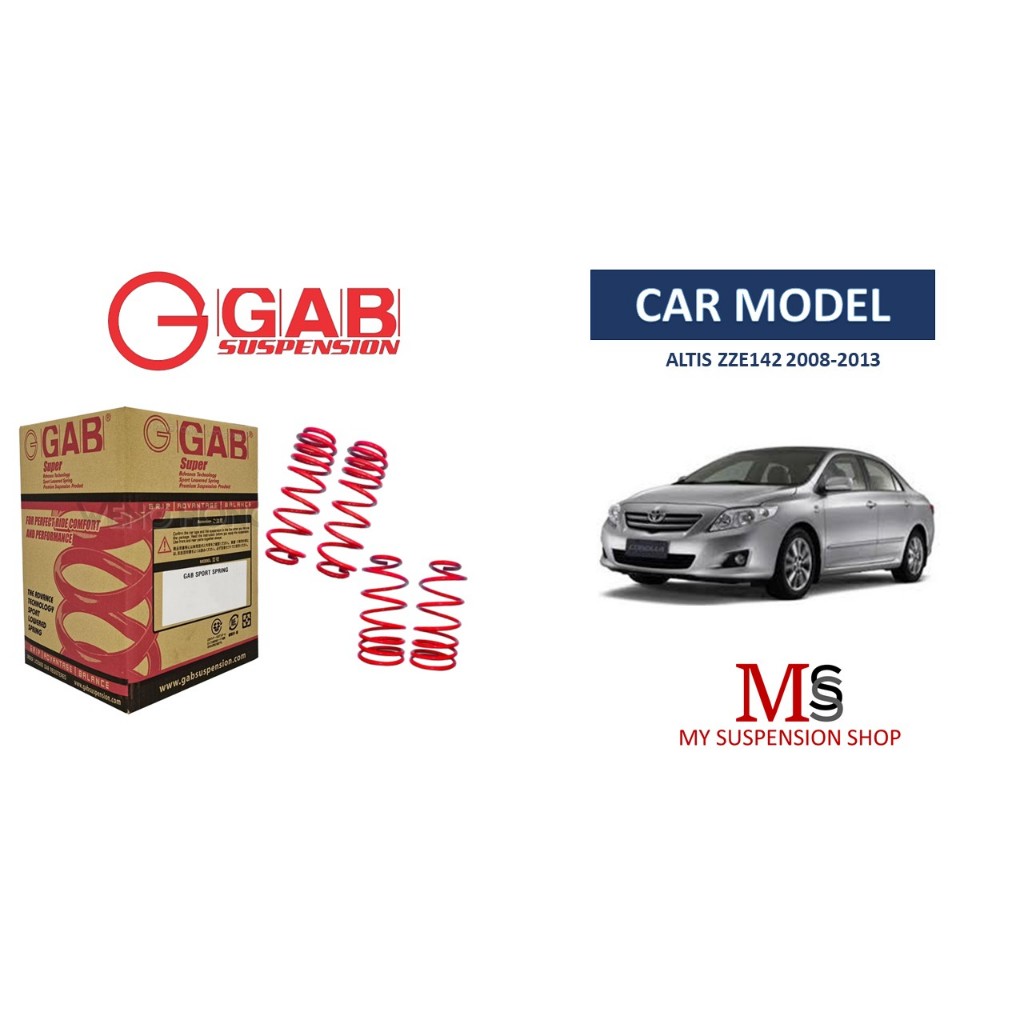 (Original GAB Sport Spring) Toyota Corolla Altis 1.8 (Zze141/zze142 ...