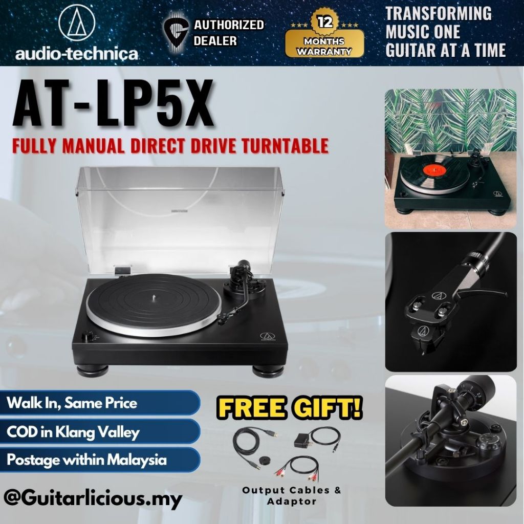 Audio-Technica AT-LP5X Fully Manual Direct Drive Turntable ( ATLP5X ...