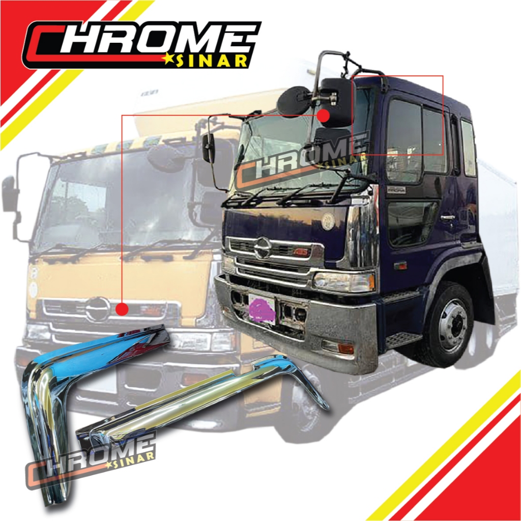 HINO PROFIA 1999 SUN DOORVISOR CHROME | Shopee Malaysia