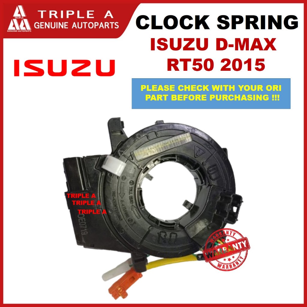 ISUZU D-MAX RT50 2015 Spiral Clock Spring Cable Horn Airbag Steering ...