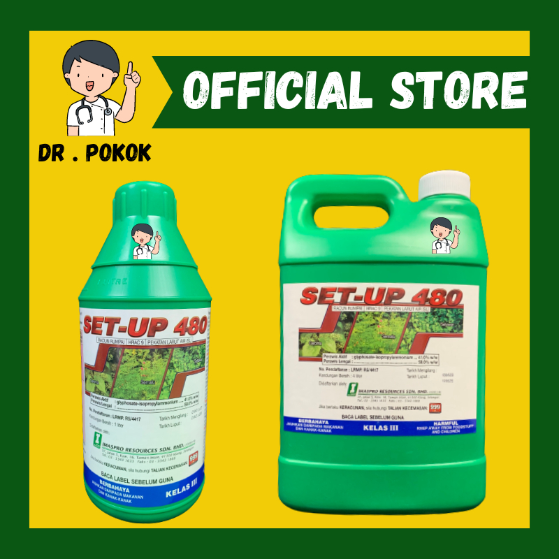 [ORIGINAL] 1L 4L SET-UP 480 GLYPHOSATE 41% RACUN RUMPUT LALANG/RACUN ...