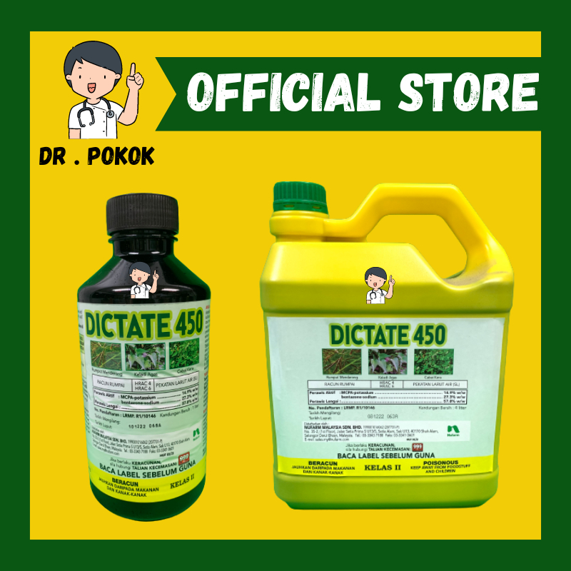 [ORIGINAL] 1L 4L Dictate 450 Nufarm (Lebih power berbanding Basagran ...