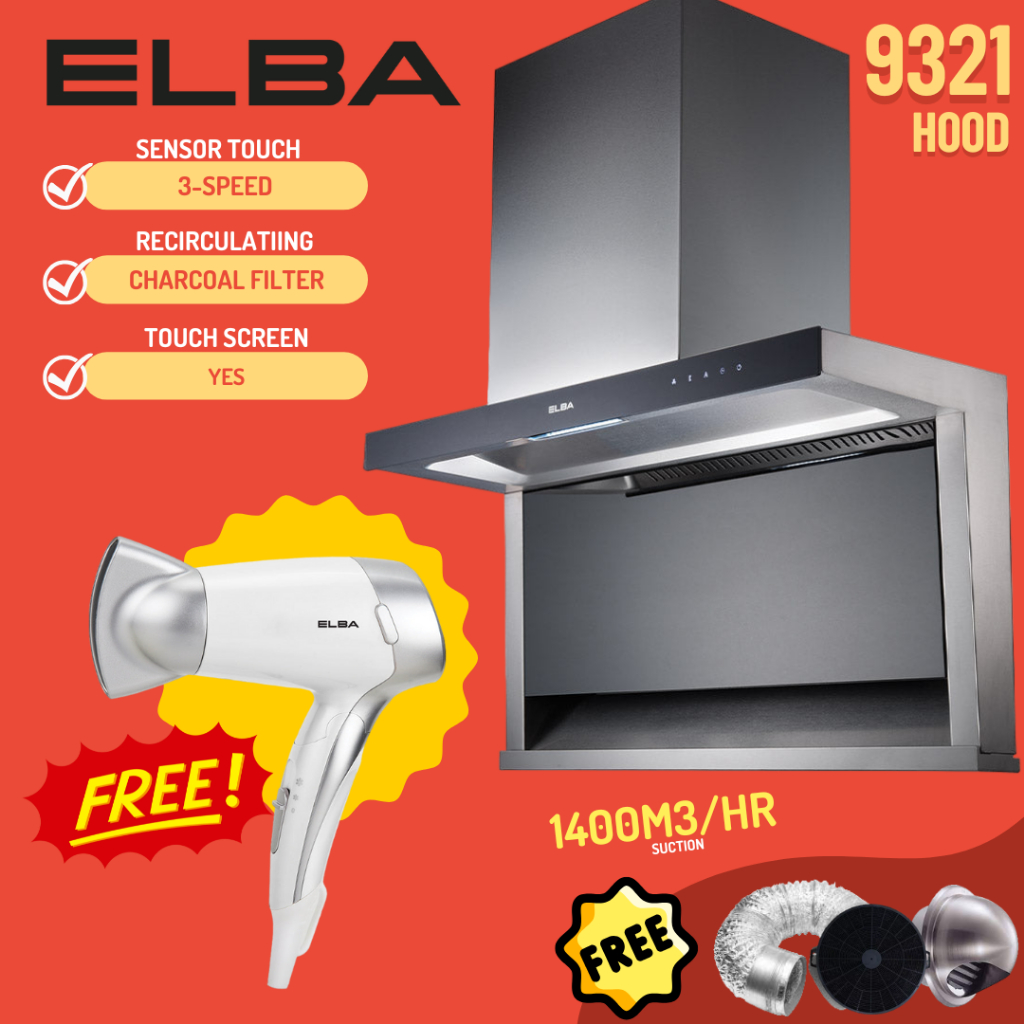 [𝐄𝐋𝐁𝐀 Cooker Hood No. 1 ] 9321 Kitchen Cooker Cooktops Hood and Hob Set ...