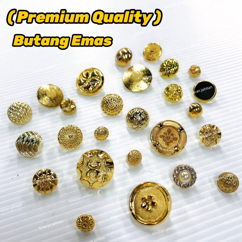 (1 biji)Butang Emas Baju / Gold Button / Butang Baju Kadazan / Butang ...