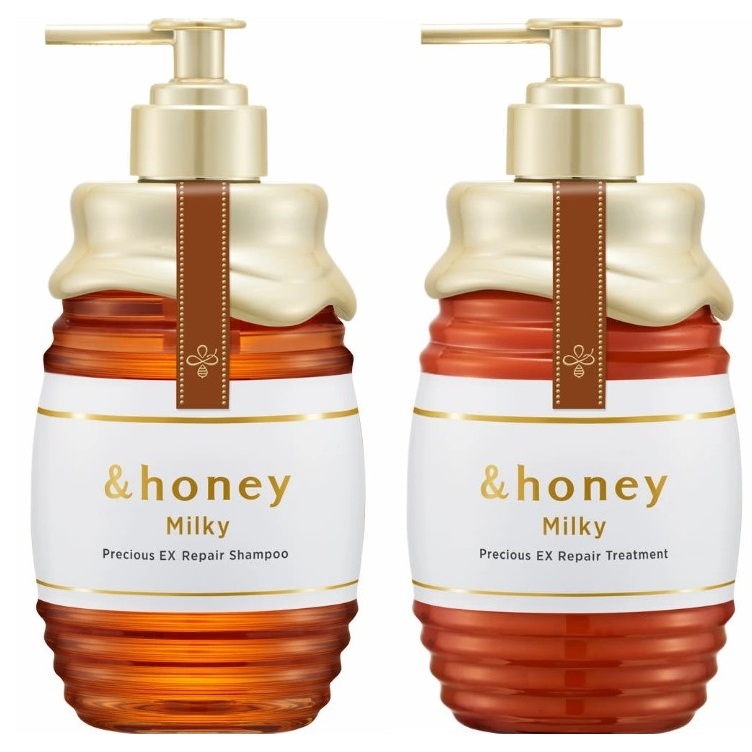 Set of 2 &Honey Milky Shampoo/500ml&Milky Hair Treatment/500g Pair Set ...