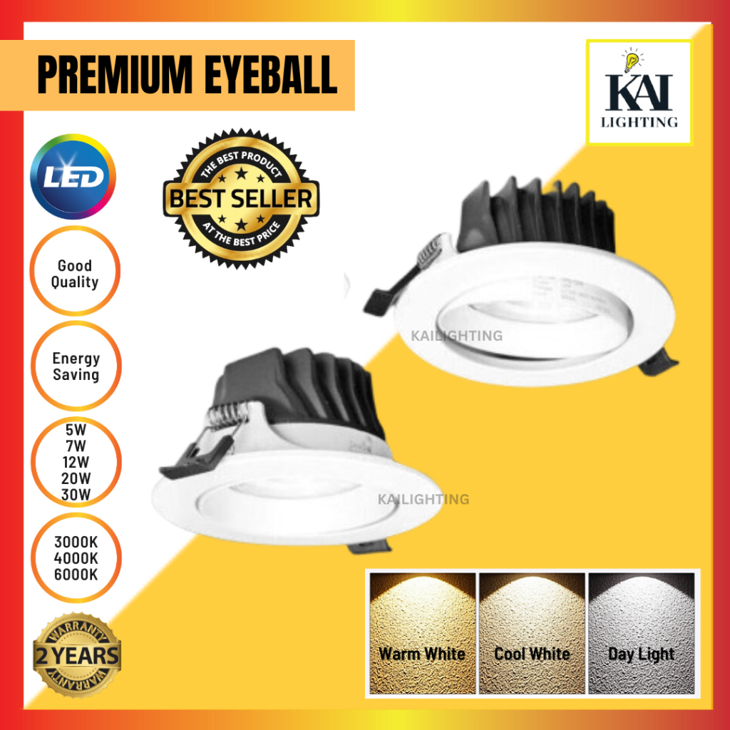 [2 YEARS WARRANTY] 5W/7W/12W/20W/30W RECESSED LED SPOTLIGHT HIGH GRADE ...