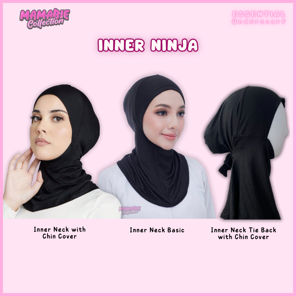 Inner Neck Ninja Berdagu Dewasa Kain Cotton Sejuk Inner Hijab Ready ...