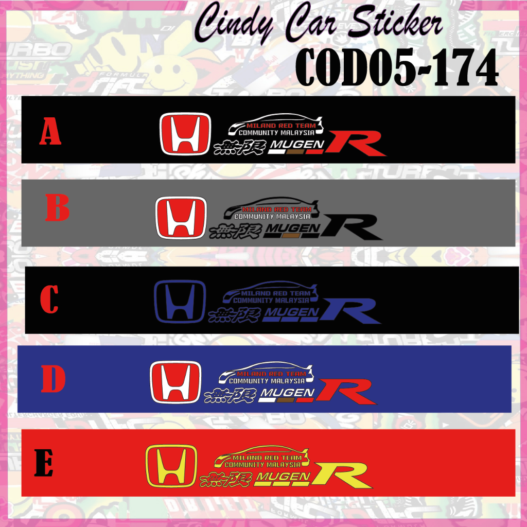 Front Windscreen Windshield Window Sticker HONDA CIVIC CITY JAZZ CRZ ...