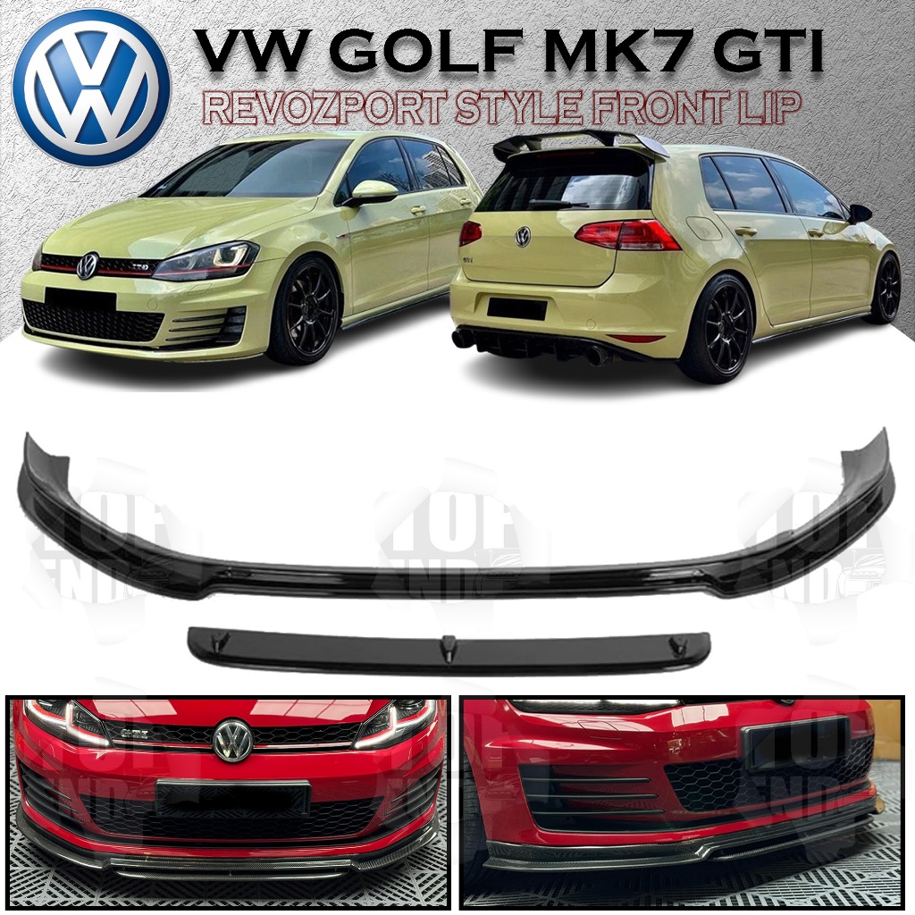 VOLKSWAGEN GOLF MK7 GTI REVOZPORT STYLE FRONT LIP LIP DEPAN BUMPER LIP ...