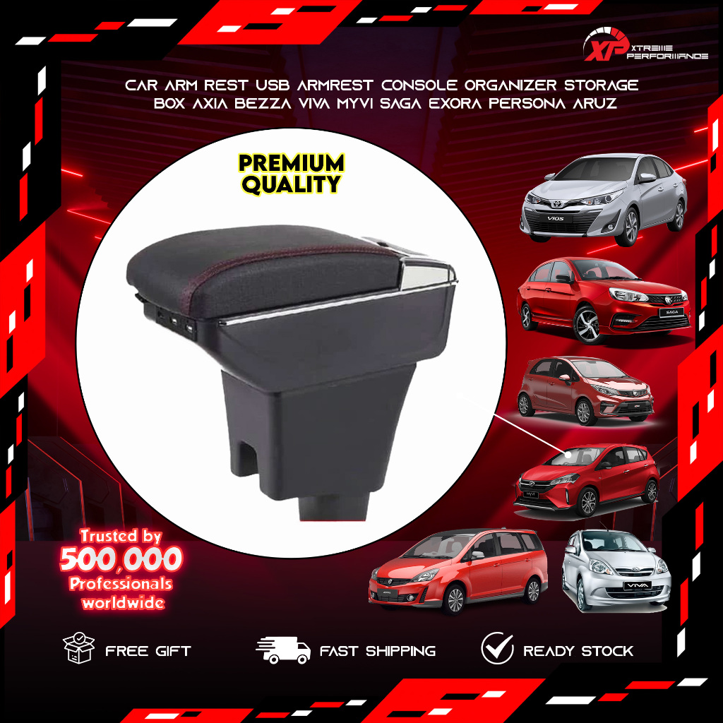 Car Arm Rest USB Port Armrest Console Box Axia Bezza Viva Myvi Aruz ...