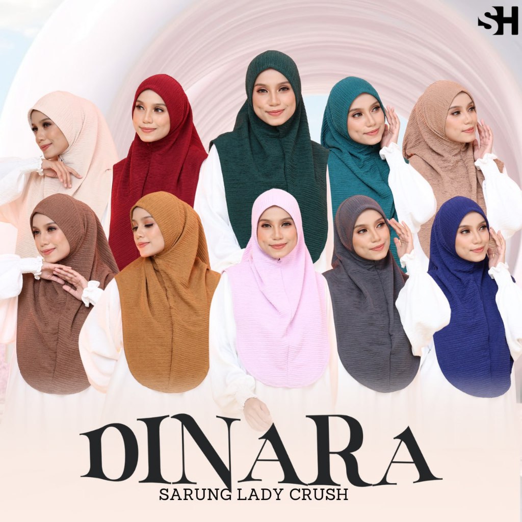 DINARA INSTANT TUDUNG SARUNG | KAIN PLEATED LADY CRUSH PREMIUM ...