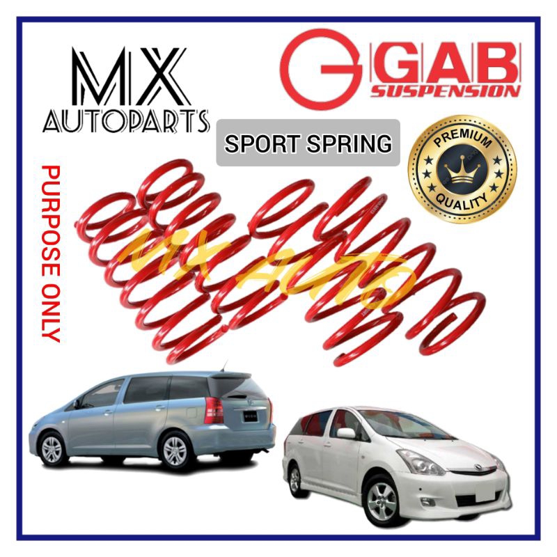 ORIGINAL GAB SPRING SPORT LOWER TOYOTA WISH ZNE10 ZGE10 1.8 ANE10 ANE11 ...