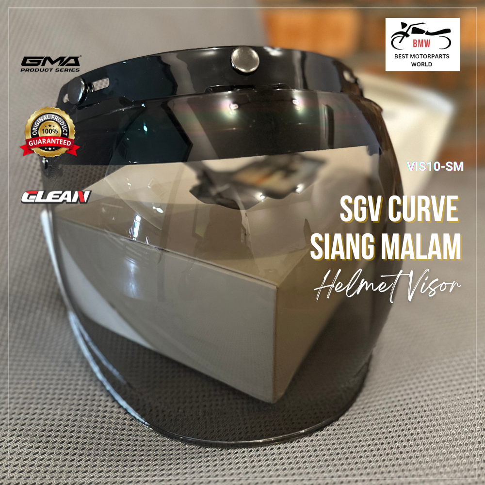 NEW Helmet Visor Curve GMA 3 Button Full Face size62 MHR / SGV / NS88 ...