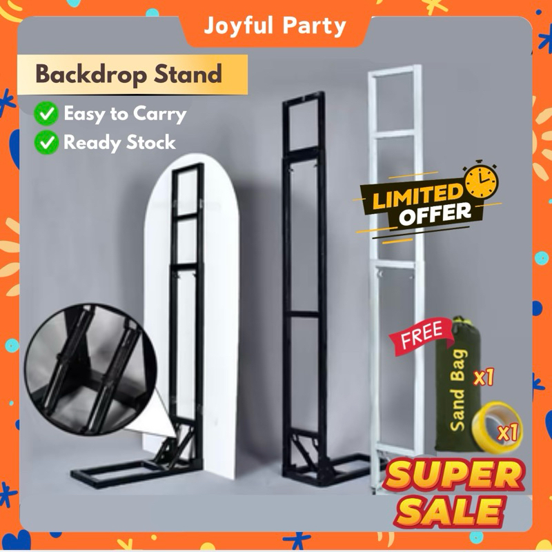 Joyful☁️Fordable Backdrop Stand KT Board Stand Adjustable Stand for ...