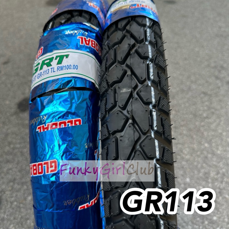 GRT GR113 TYRE 250-17 , 275-17 DUAL SPORT PATTERN KERANG GLOBAL RUBBER ...