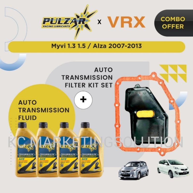 [COMBO] ATF Fully Synthetic + VRX Auto Transmission Filter Kit Set Myvi ...
