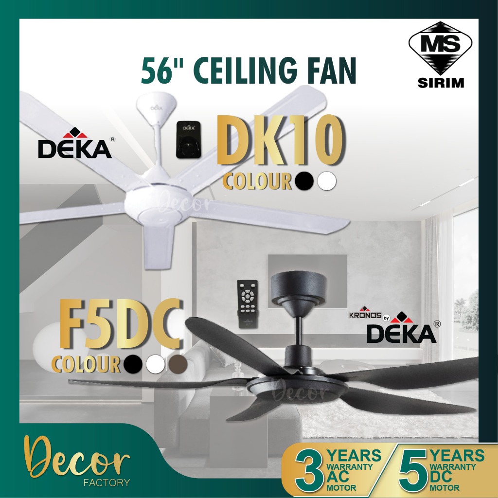 DEKA Fan DC2-311 DC2-313LED DDC21 DK10 DEKA KRONOS F5DC F5DCLED Ceiling ...