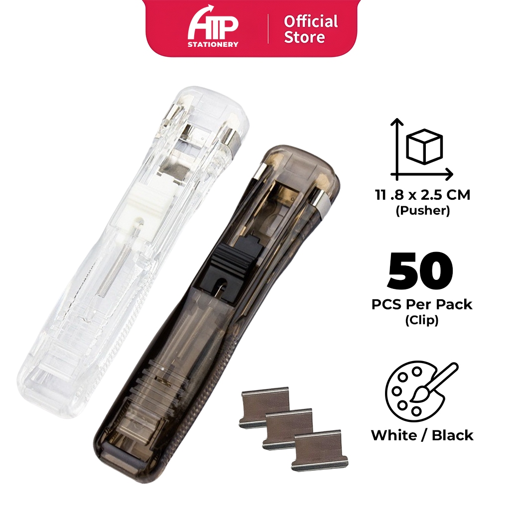 Hand Clamp Push Clip Stapler Paper Book File Office Study Use Non ...