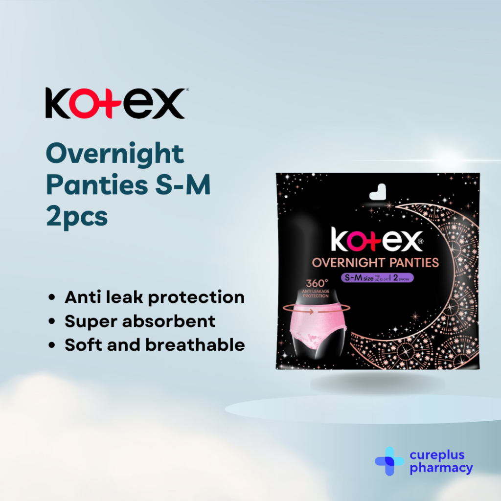 KOTEX Overnight Panties S-M, M-L Anti Leak Protection | Seluar dalam wanita anti bocor 隔夜内裤 ...