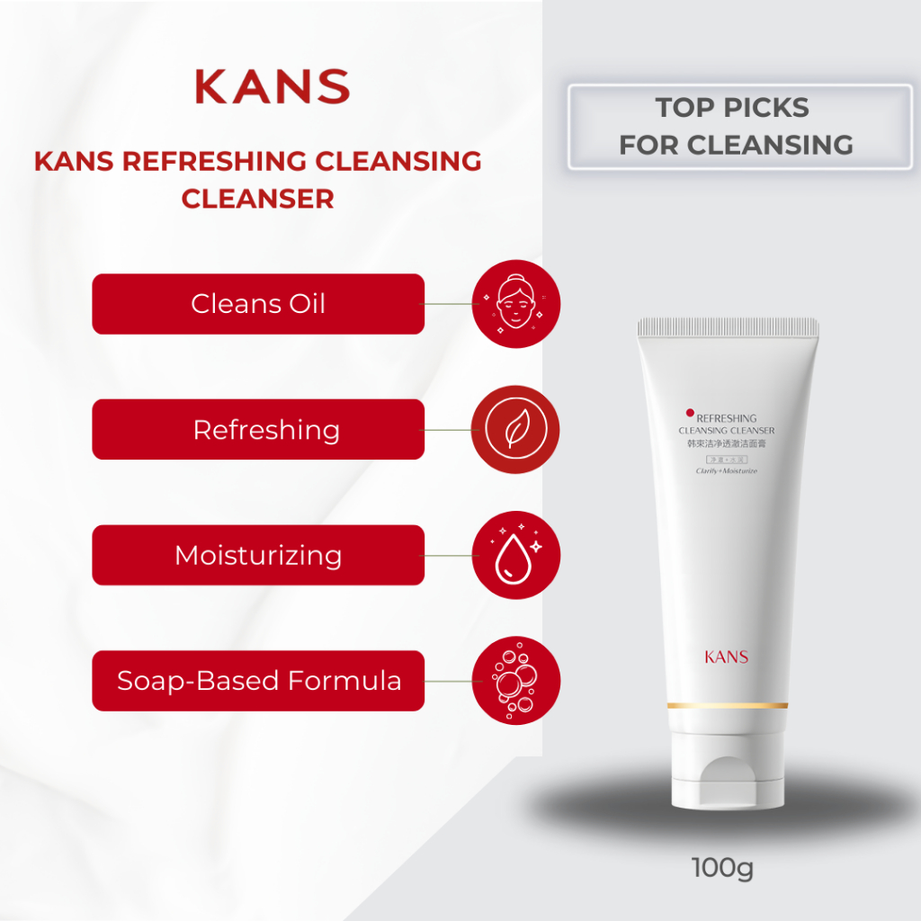 KANS Refreshing Cleansing Cleanser (100g) | Shopee Malaysia