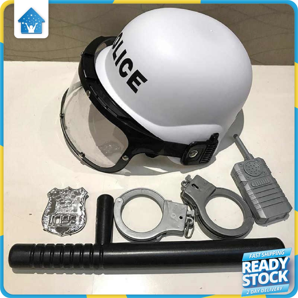 Kids Helmet Police Topi Polis Fireman Cosplay Role Play Pretend Play ...