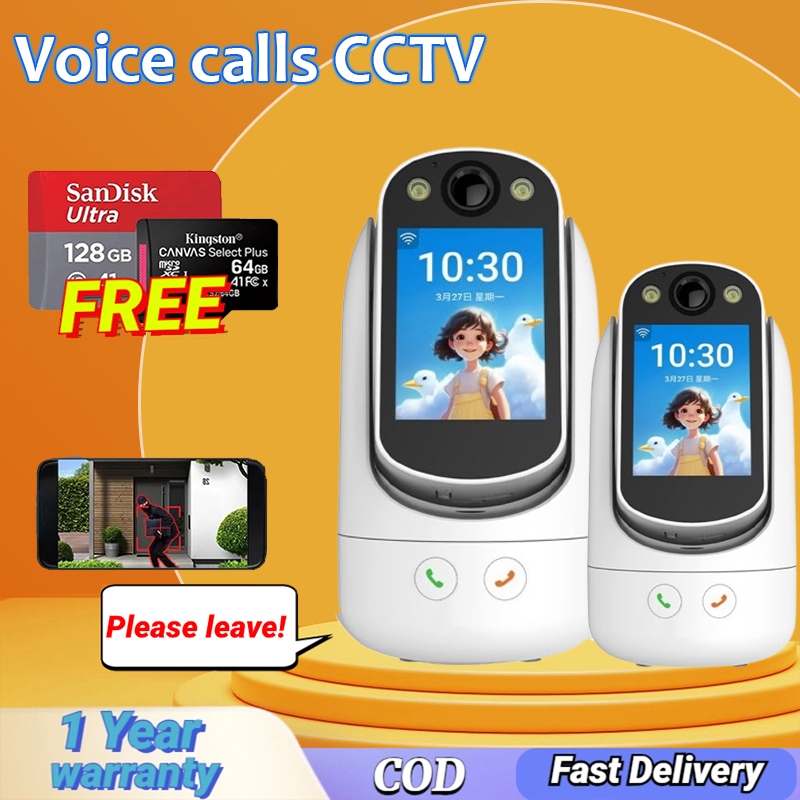CCTV Video Calling Smart Camera With Screen 5MP Cell Phone Video Two ...