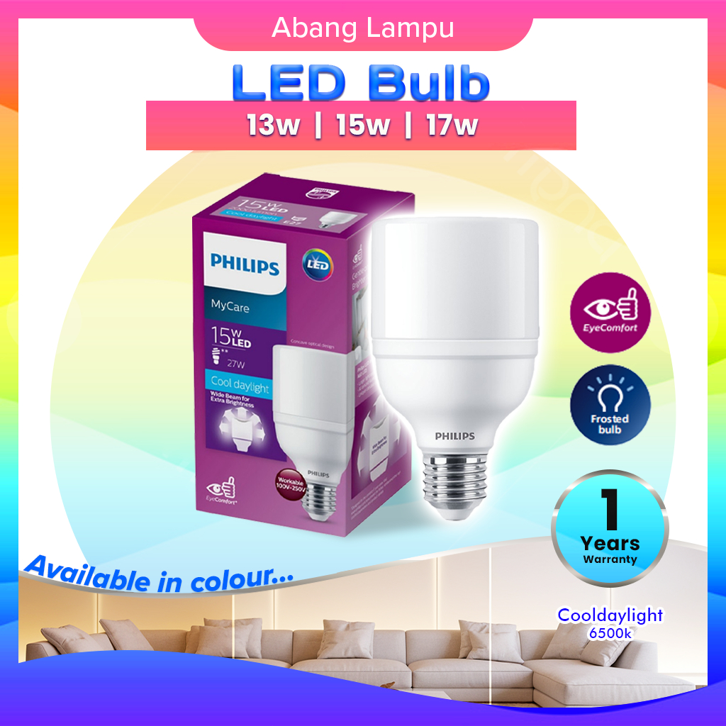 Philips 13w 15w 17w LED Brightboost LED Bulb E27 Cool Daylight Mentol LED Philips Lampu | Shopee ...