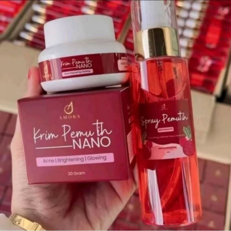 AMORA SPRAY PEMUTIH 100ML | KRIM PEMUTIH NANO 20GM KULIT MOISTURISER ...