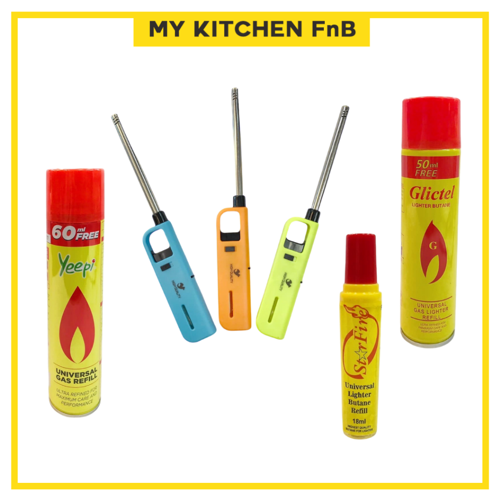 [Kitchen FnB] Gas Lighter & Refill Butane Gas Gas Refill Pemetik Api ...