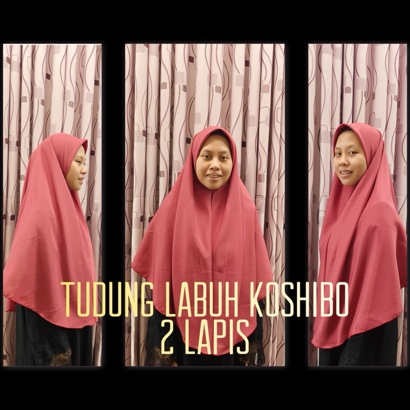 Tudung Labuh 2 Lapis Koshibo | Tudung Mencari Ilmu | Tudung Sekolah ...