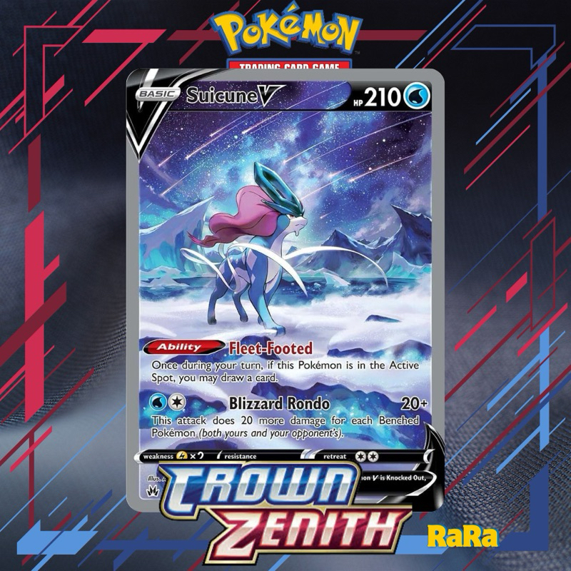 PTCG - Suicune V - GG38/GG70 - Ultra Rare Crown Zenith Singles | Shopee ...