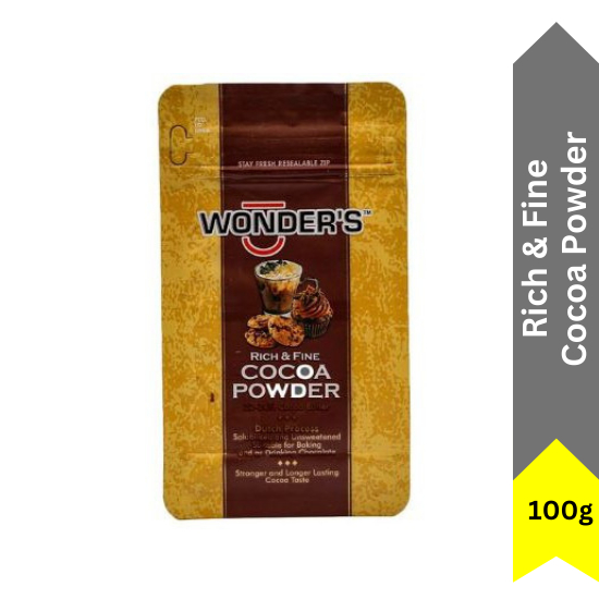WONDER'S Rich & Fine Premium and Finest Soluble Cocoa Powder Serbuk ...
