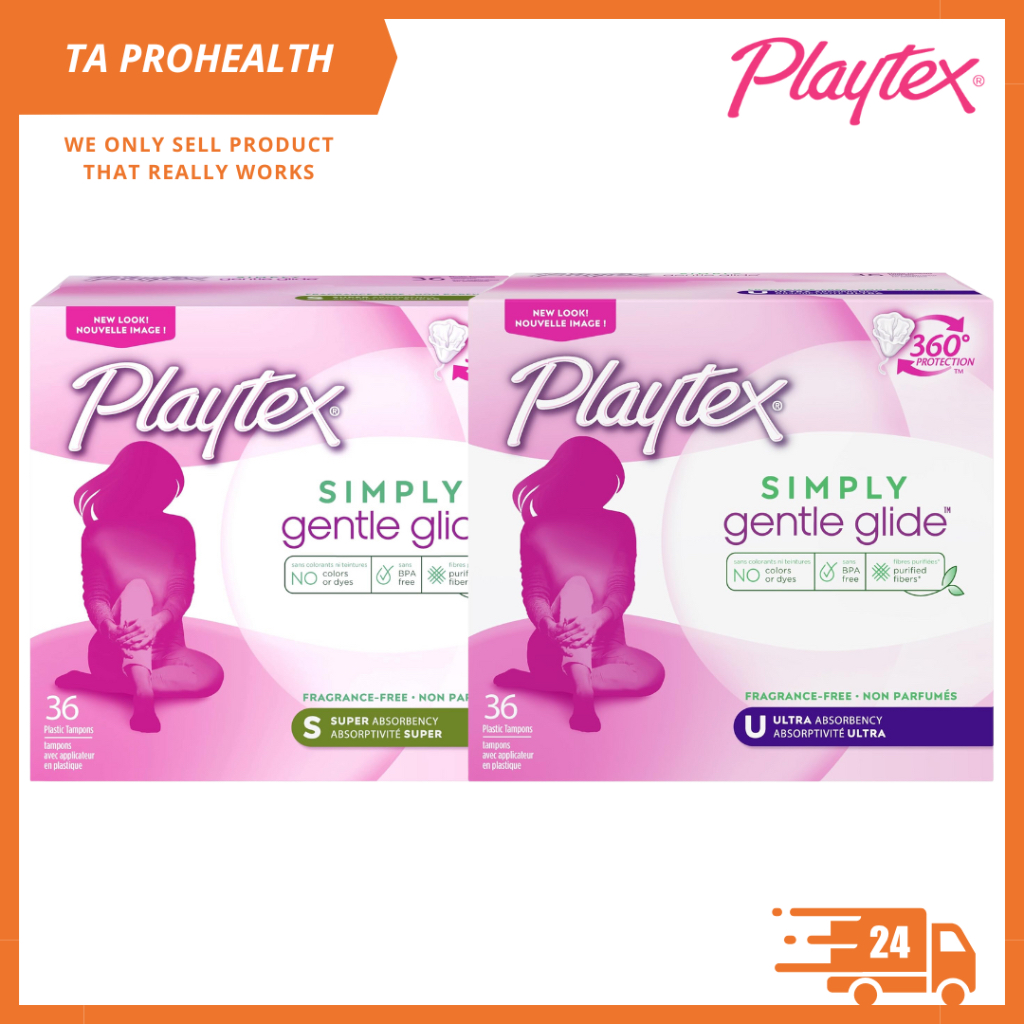 Playtex Simply Gentle Glide Tampons ( Super / Ultra ) | Shopee Malaysia