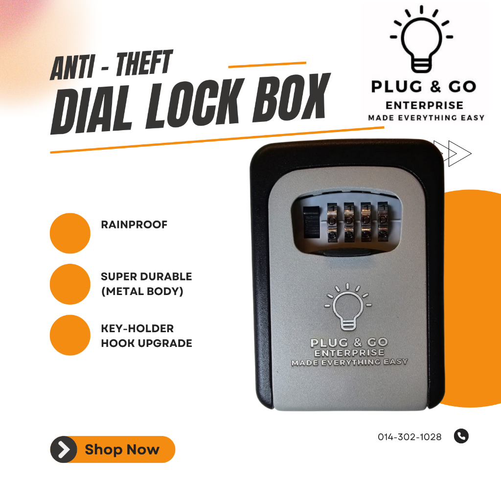 【READY STOCK】Wall Mount Key Safe Box Numbering Lock Key Storage Lock ...