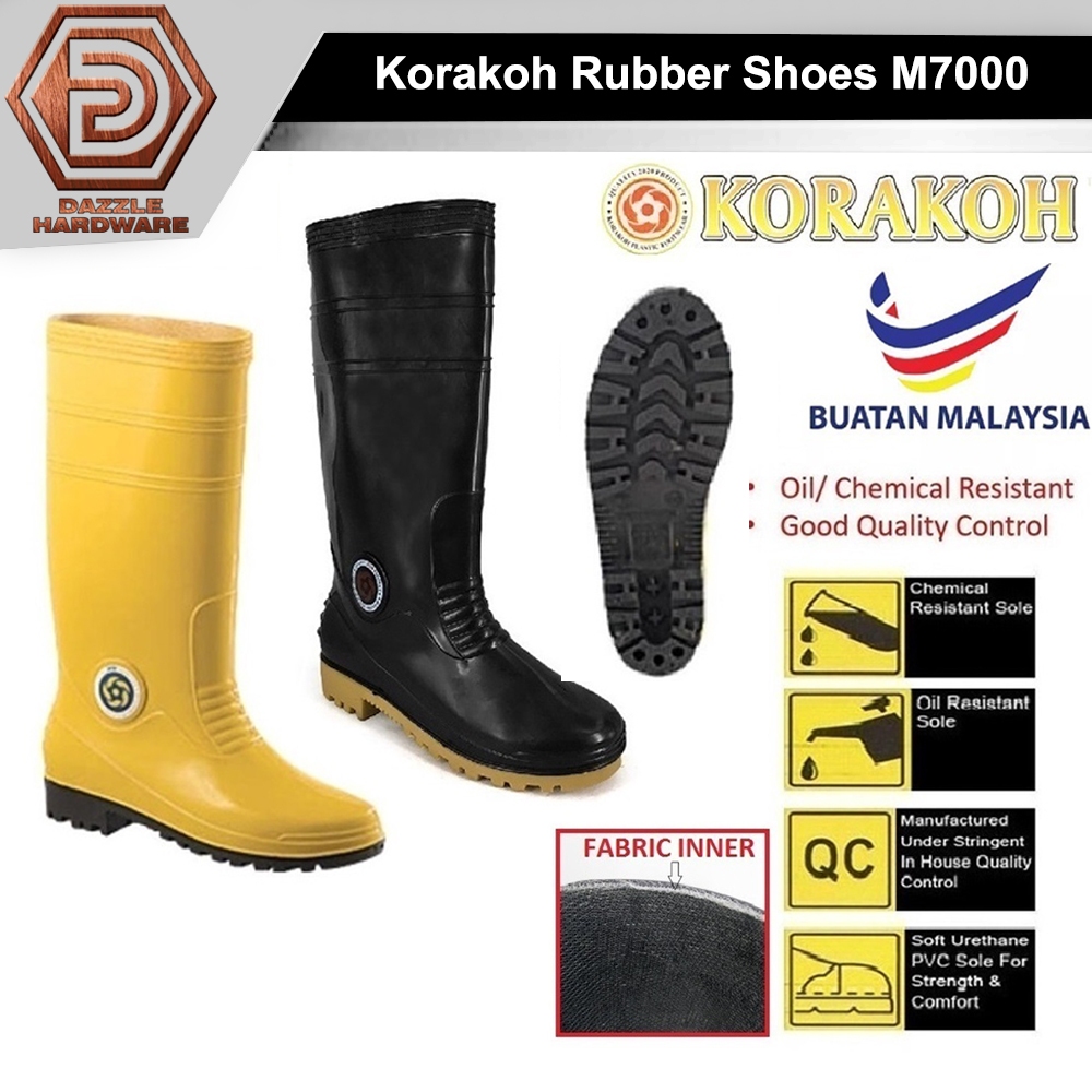 Korakoh rubber shoes M7000 korakoh water boot kasut getah kasut boot | Shopee Malaysia