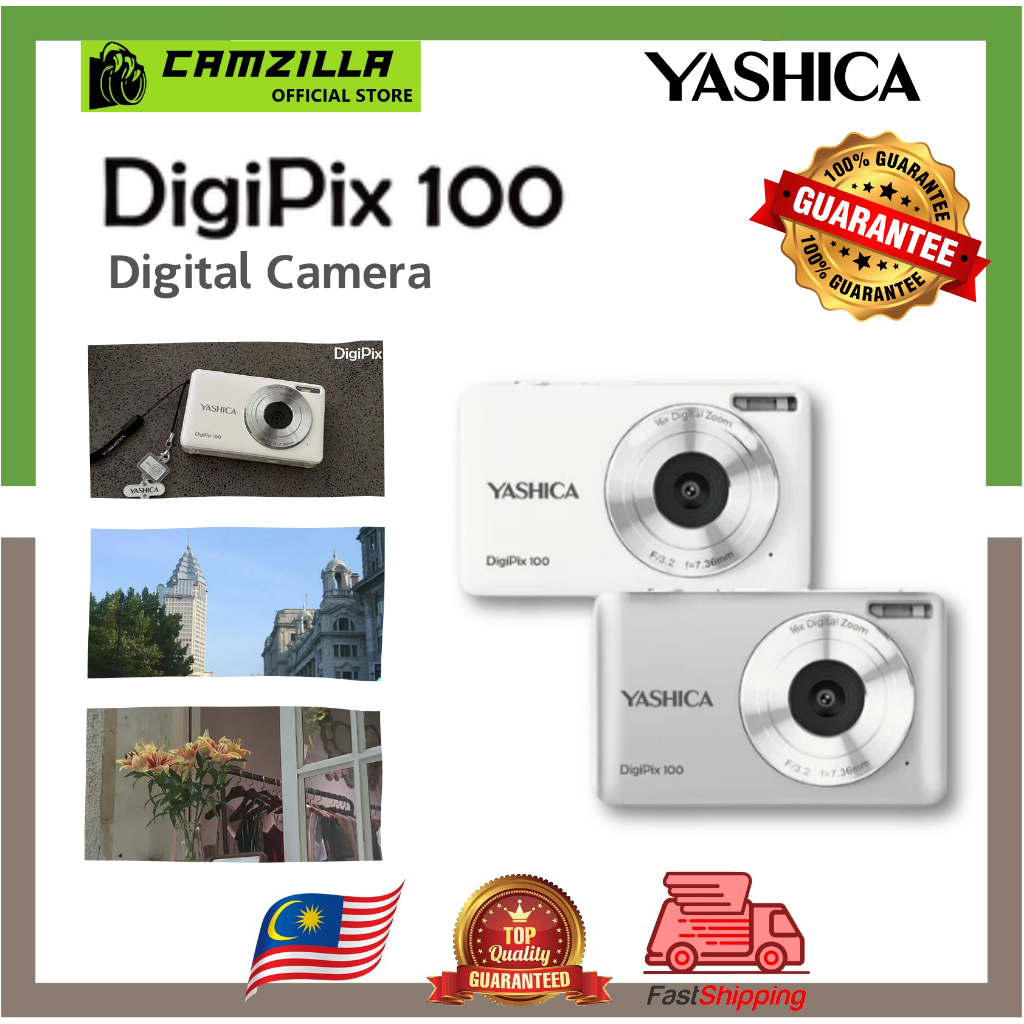 YASHICA DigiPix 100 (Silver/White) | Shopee Malaysia