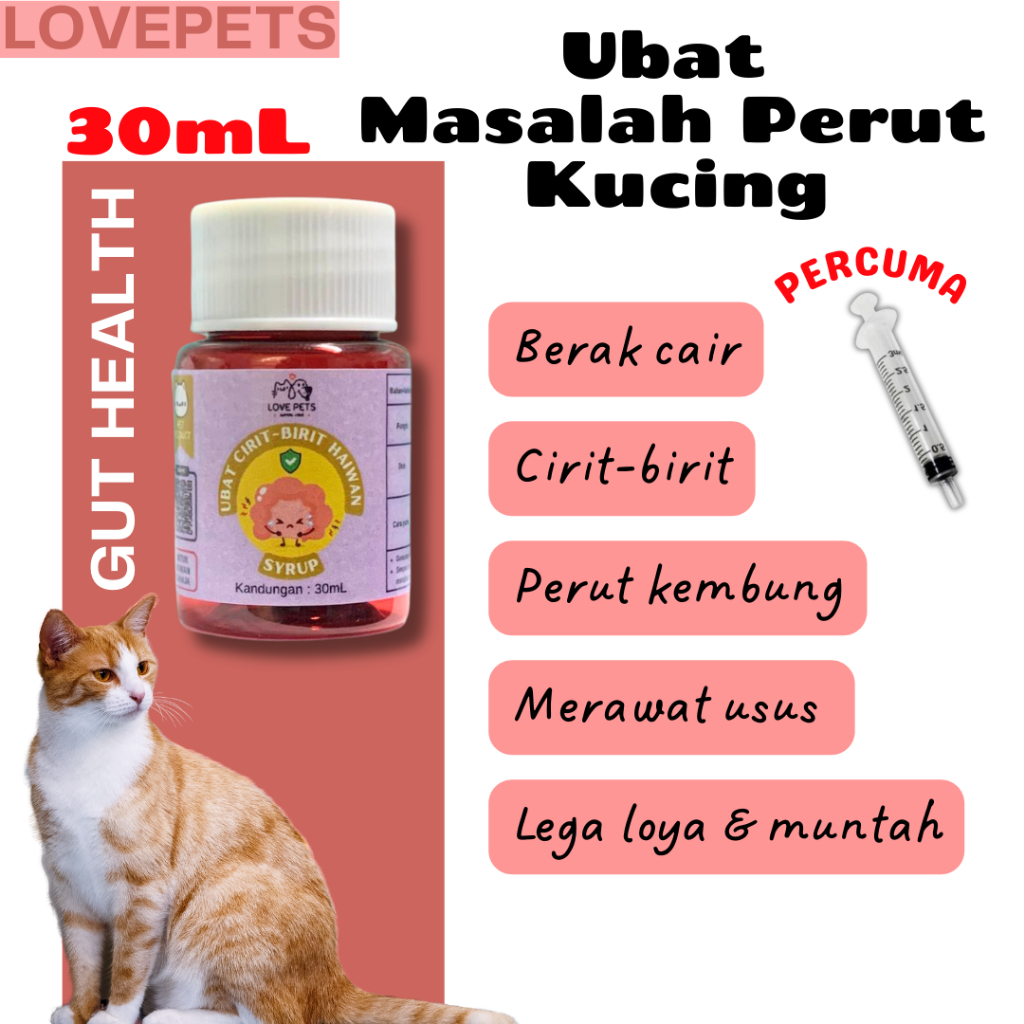 LovePets | Ubat Cirit-Birit Kucing / Ubat Muntah Kucing / Ubat Sakit ...