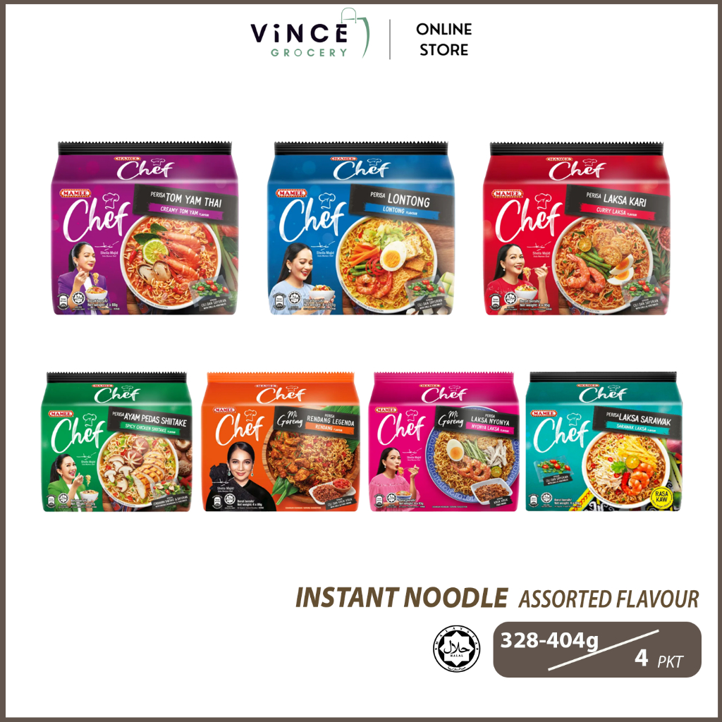 MAMEE CHEF Instant Noodle (Curry Laksa / Tom Yum / Lontong / Spicy ...