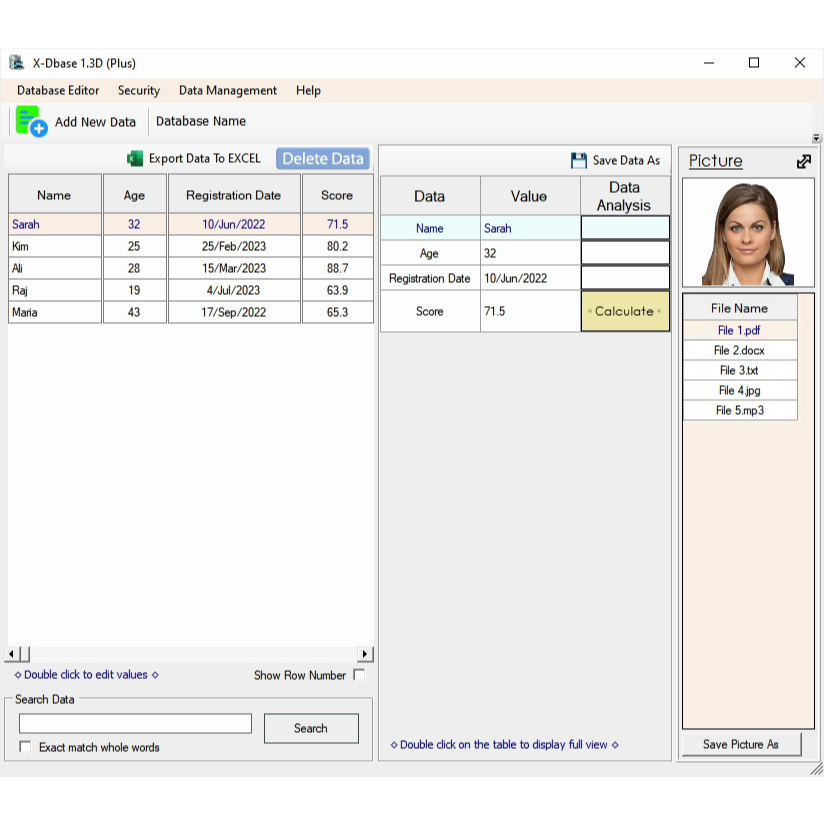 MULTIPURPOSE SOFTWARE : Data Management / Universal Database / File ...