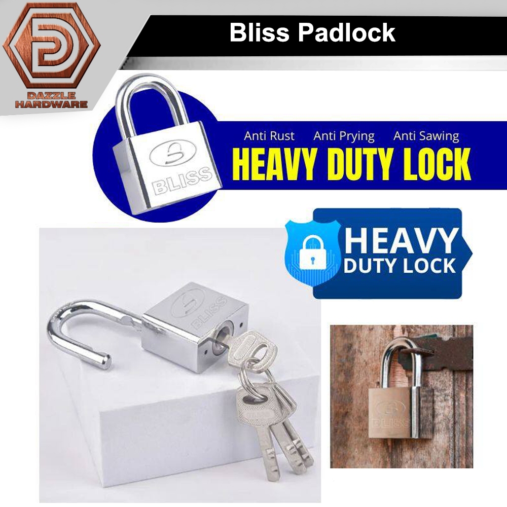 Bliss padlock 40mm / 50mm Bliss heavy duty padlock mangga kunci kunci ...