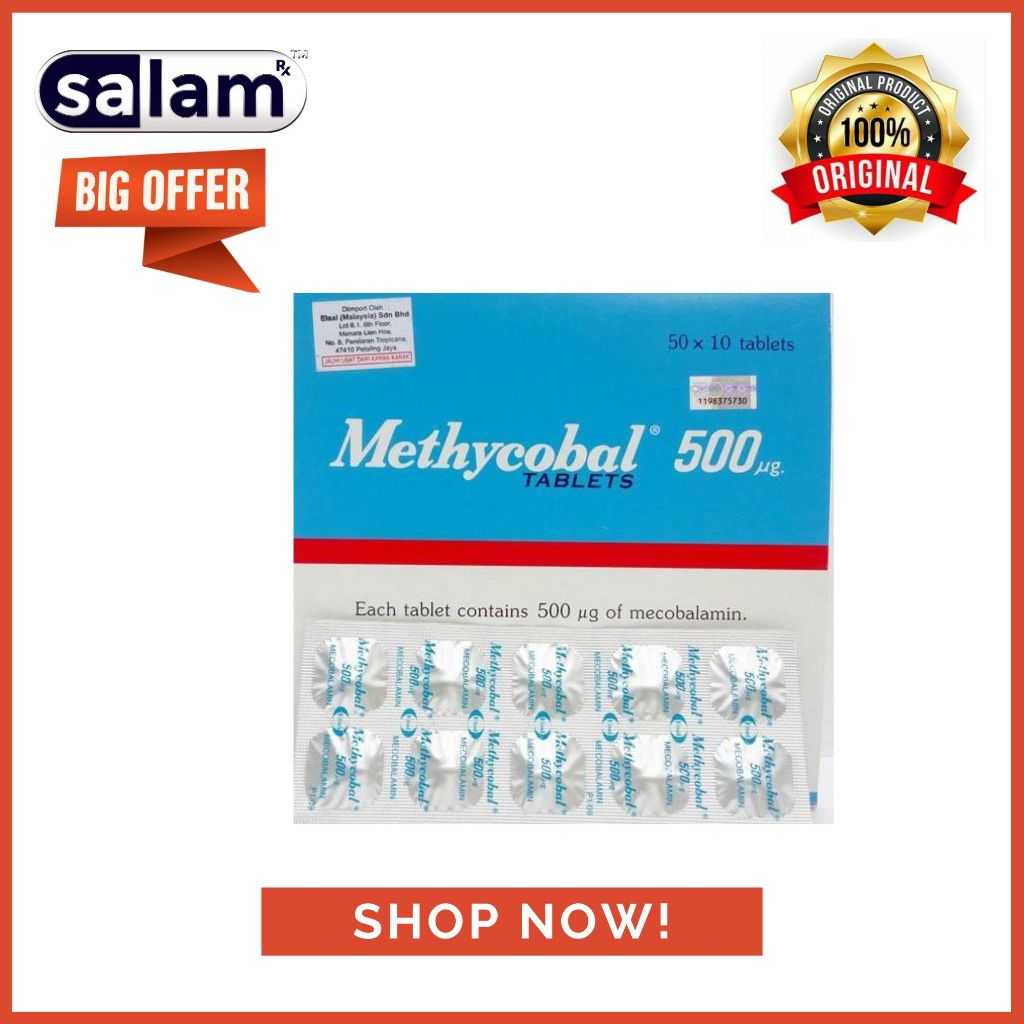 METHYCOBAL 500MCG TABLET (MECOBALAMIN) 10'S (EXP 01/2025) | Shopee Malaysia