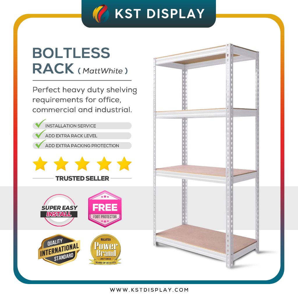 Boltless Rack 150-240cm(H)X60cm(D)X90-180cm(L) Storage Rack/Rak Besi/ Rak Serbaguna | Shopee ...