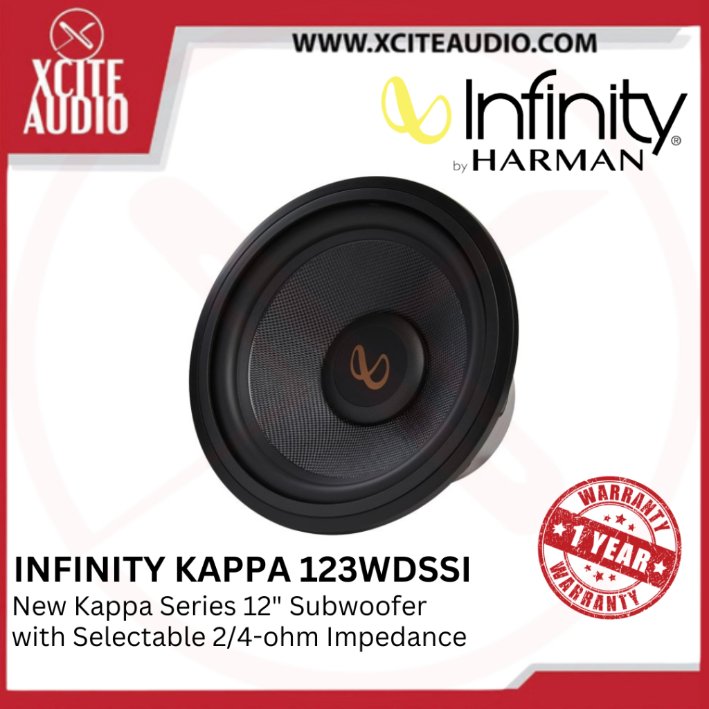 Infinity Kappa 123WDSSI Kappa Series 12" Subwoofer with Selectable 2/4 ...