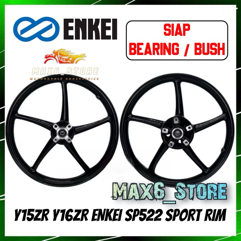 Y15ZR Y16ZR ENKEI SP522 PREMIUM QUALITY SPORT RIM HITAM KILAT LC Y15 ...