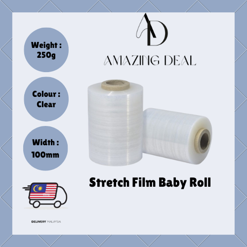 Stretch Film Baby Roll 100mm x 250g | Shopee Malaysia